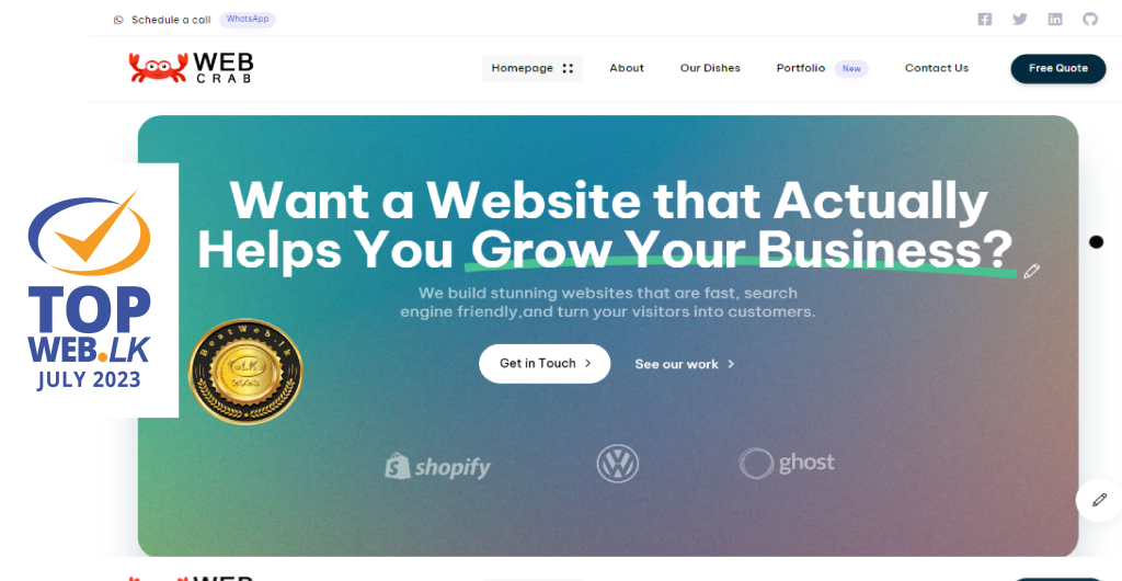 TopWeb.LK is a monthly competition for .lk websites